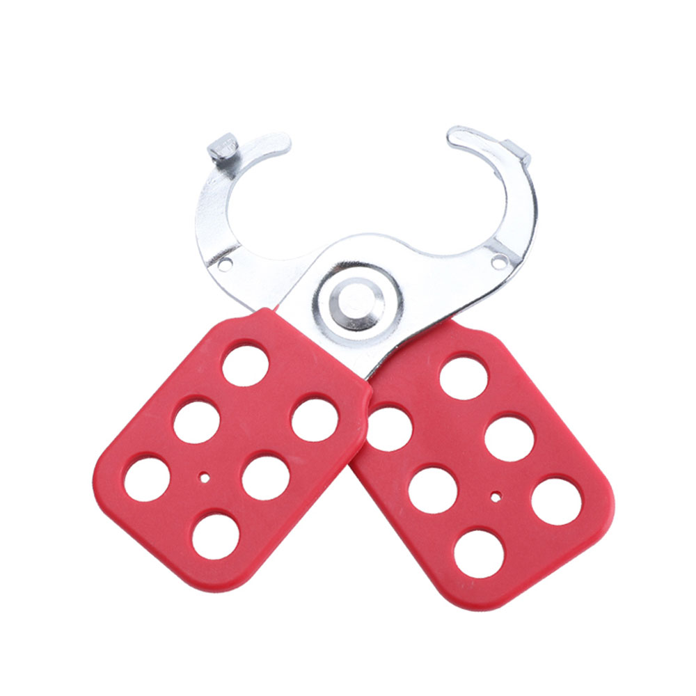 Red Vinyl Coated Lockout Hasp ensuring comprehensive isolation and ...