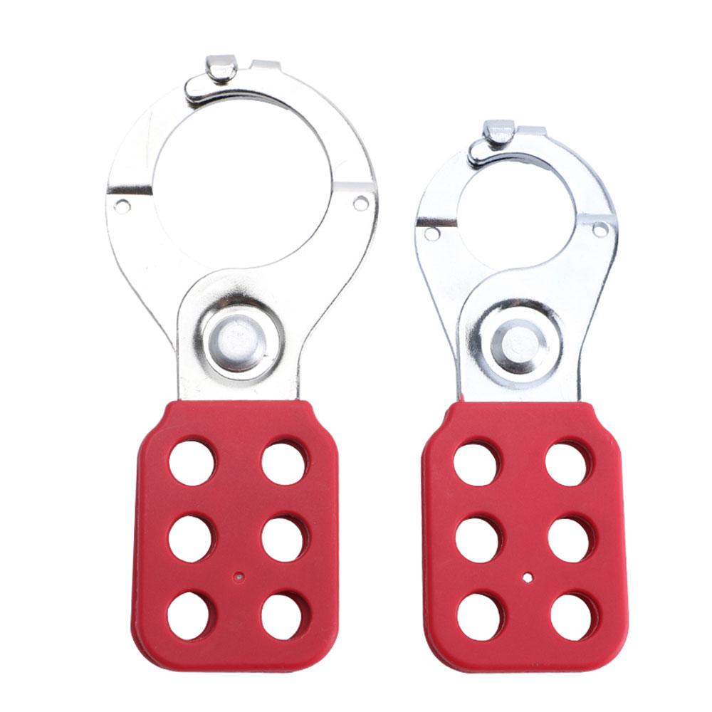 Red Vinyl Coated Lockout Hasp ensuring comprehensive isolation and ...